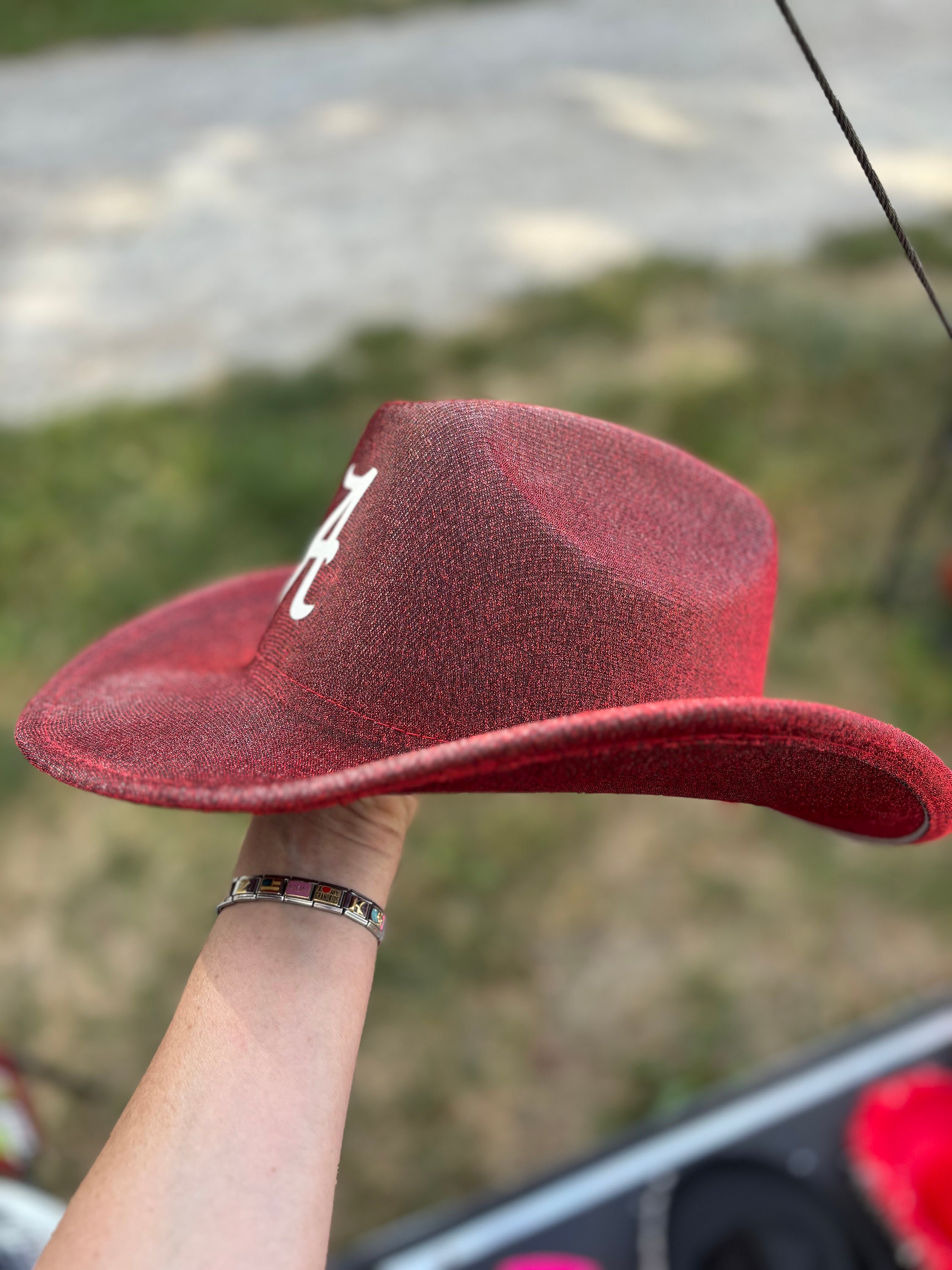 Red Sparkle Alabama Cowboy Hat - Etsy