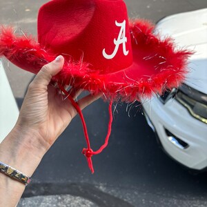 Alabama Cowboy Hat With Feathers - Etsy