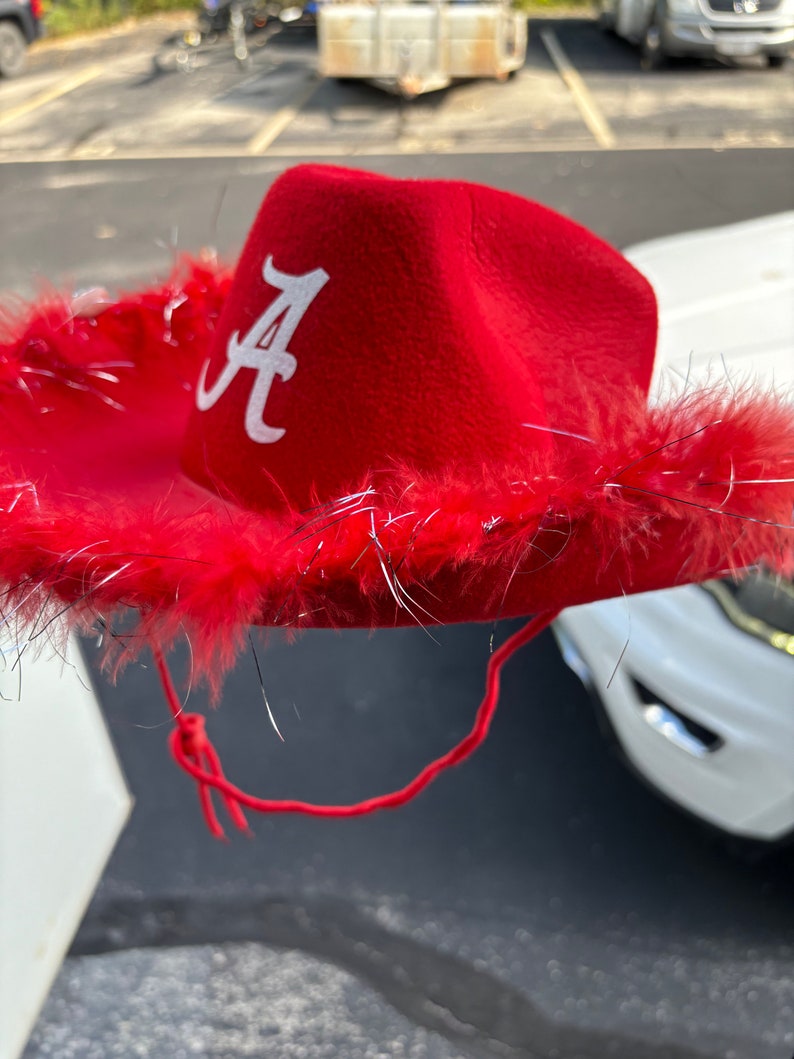 Alabama Cowboy Hat With Feathers - Etsy