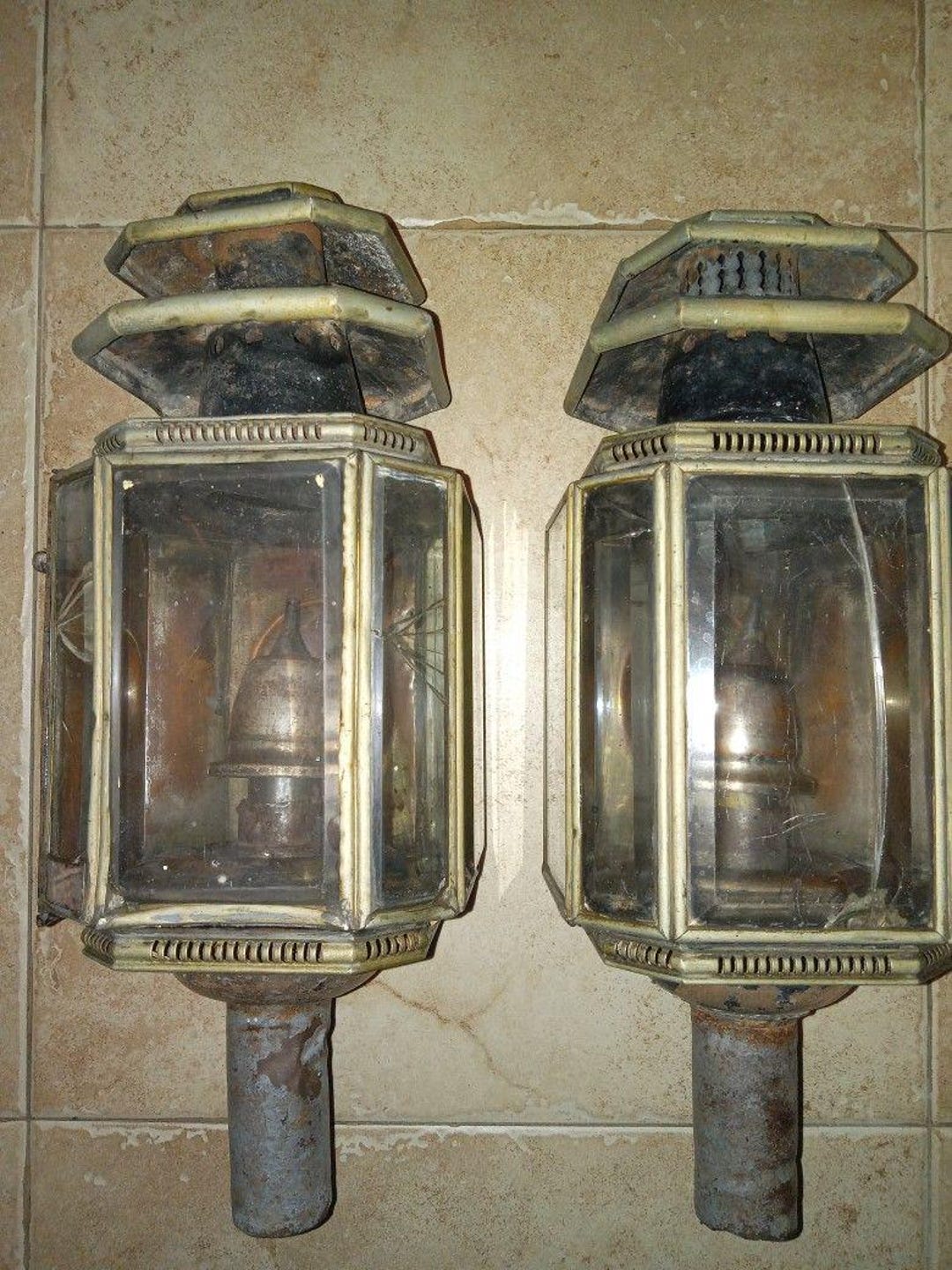 Antique Oil Lanterns From Coach Carriage or Automobile Late 1800s-early ...