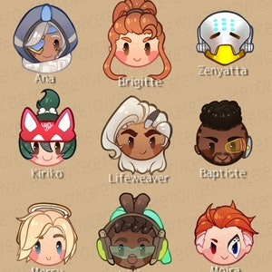 Overwatch - Support Stickers - Etsy