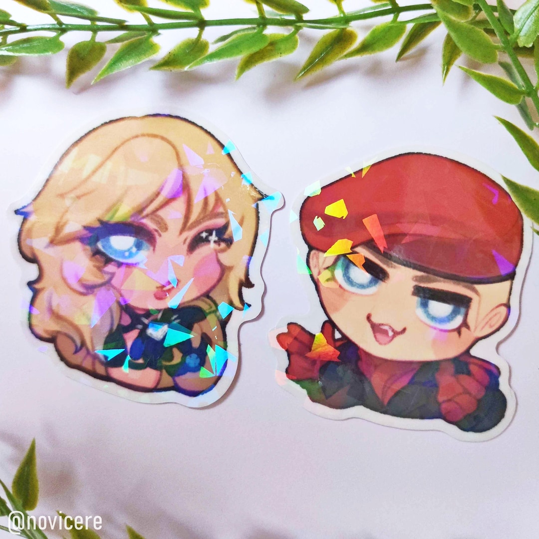 Eva & Ocelot Clear Shiny Chibi Stickers - Metal Gear Solid - Etsy