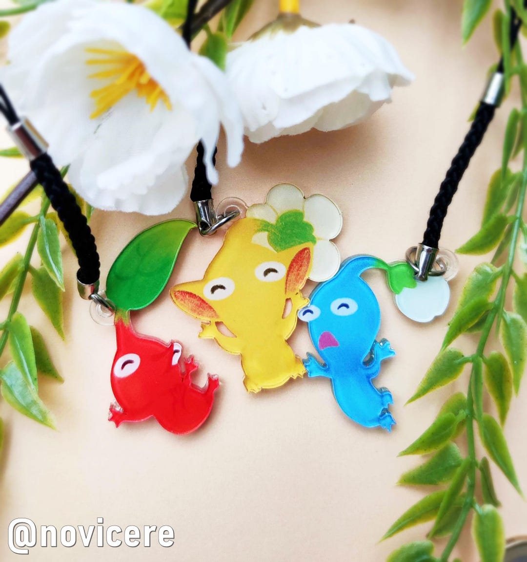Pikmin Borderless Phone Charms - Yellow, Blue, Red Pikmin - Etsy