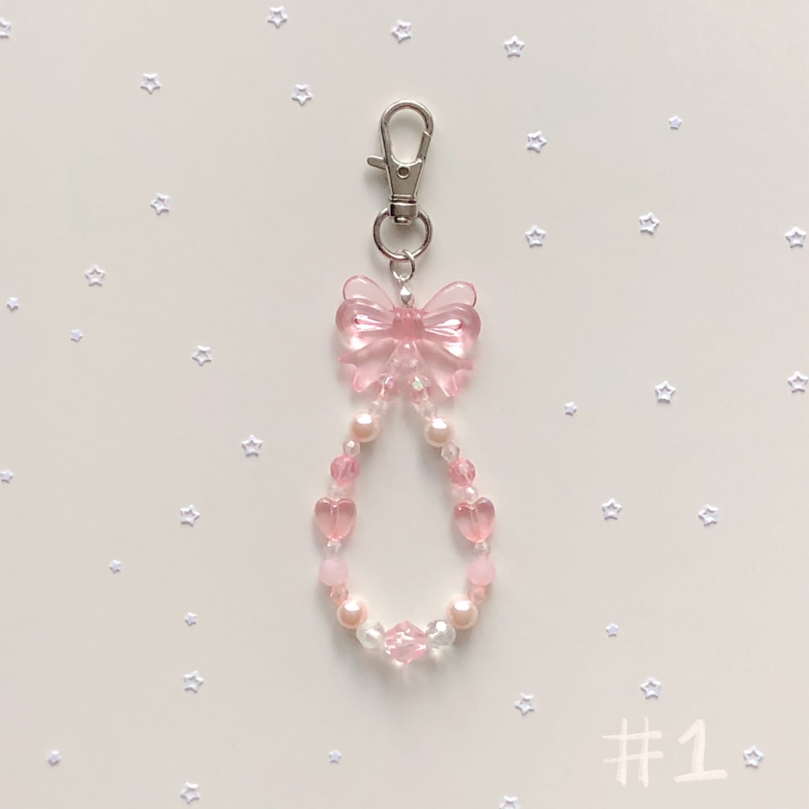 Beaded Keychain Cute / Aesthetic Phone Charm Accessory / - Etsy