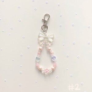 Beaded Keychain Cute / Aesthetic Phone Charm Accessory / Keyring / Kpop ...