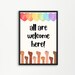 All Are Welcome Here Printable, Diversity Classroom Poster, Instant ...