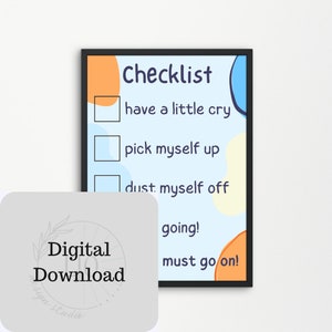 Bluey Motivational Quote Checklist Poster (instant Digital Download) - Etsy