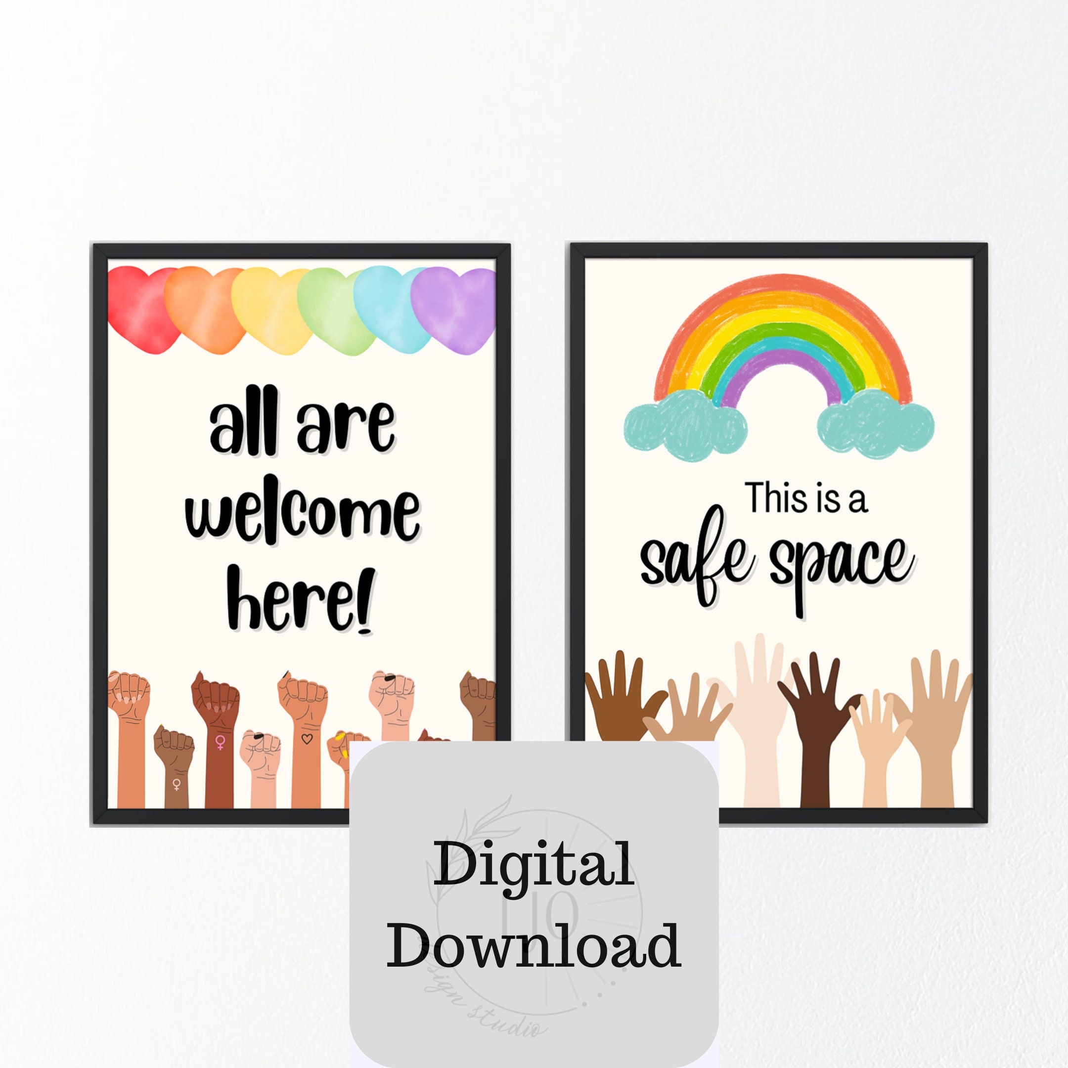 Diversity Classroom Posters, Set of Two, Instant Digital Download, All ...