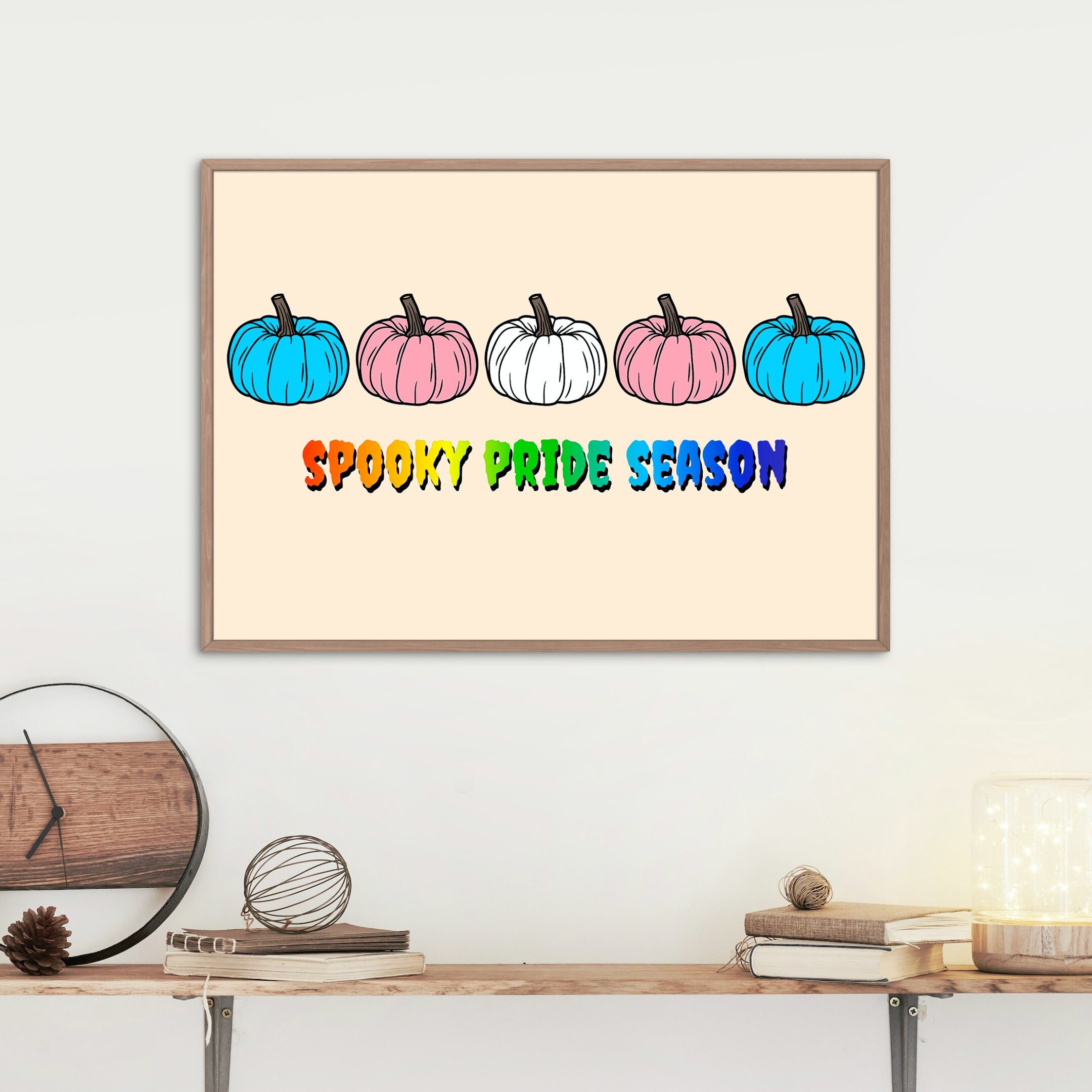 Transgender Halloween Flag Art Pride Pumpkin Design Spooky - Etsy