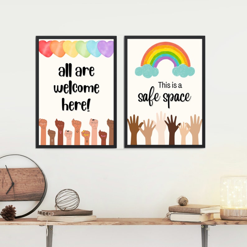 Diversity Classroom Posters Set of Two Instant Digital - Etsy