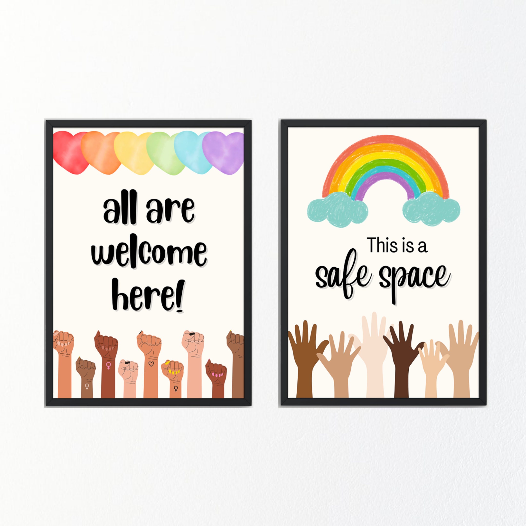 Diversity Classroom Posters, Set of Two, Instant Digital Download, All ...