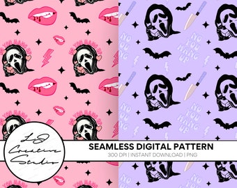 Horror Scream Seamless Pattern File - Etsy