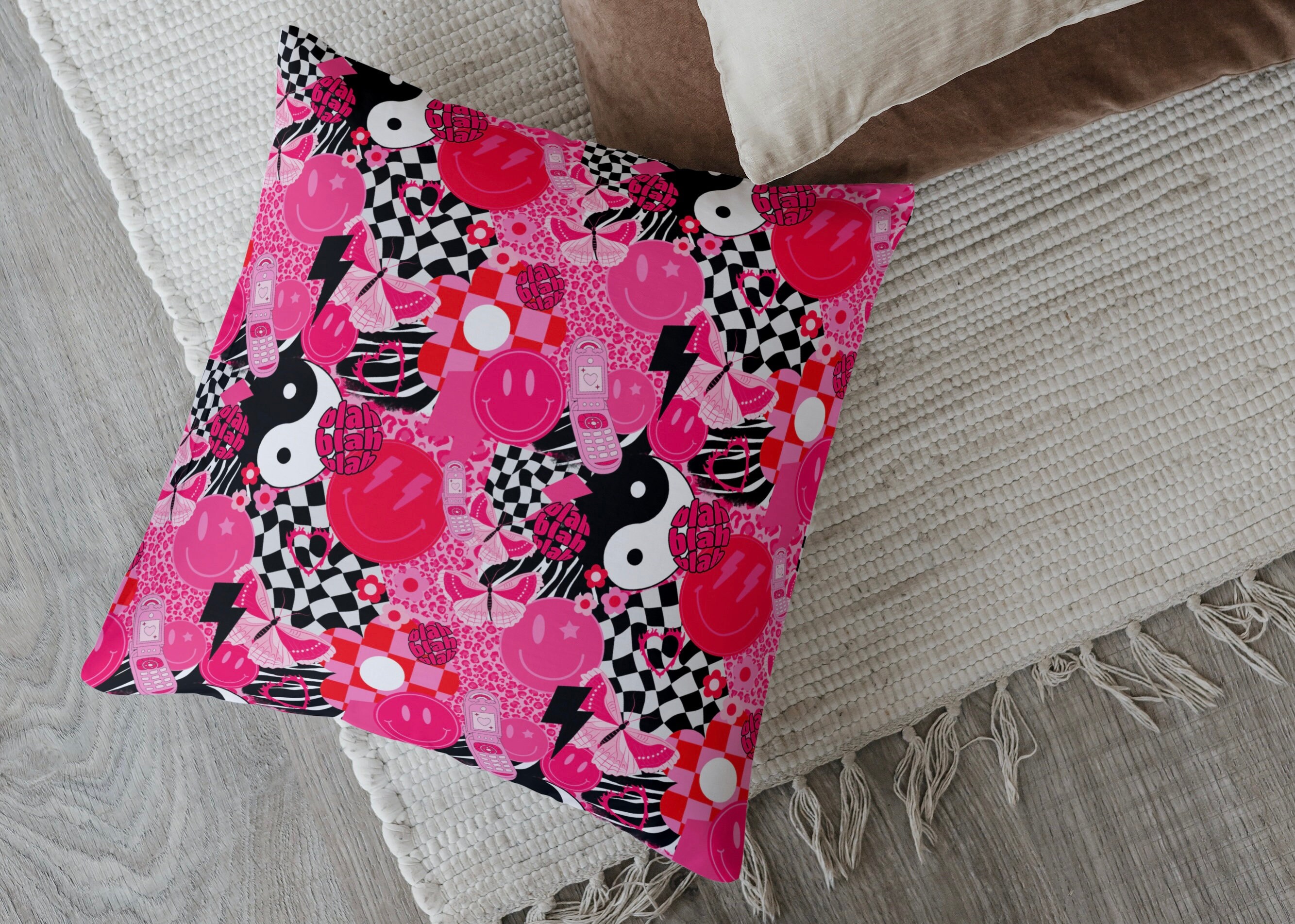 Y2K Seamless Pattern, Retro Groovy Seamless Pattern, 00s Digital Paper ...