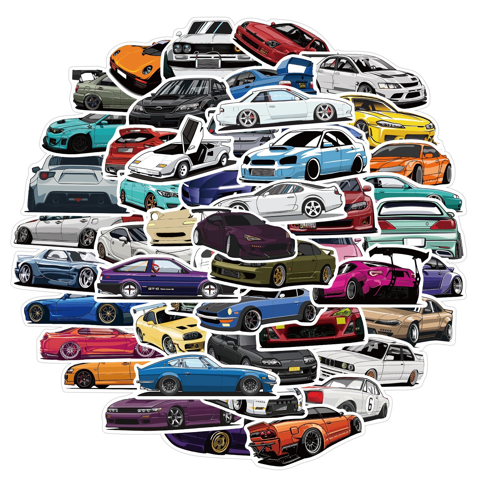 50 Piece JDM Stickers Cars DIY Decal Waterproof Stickers Pack - Etsy UK