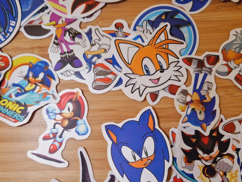 50 Piece Sonic the Hedgehog Sticker Pack Nintendo Sickers - Etsy UK