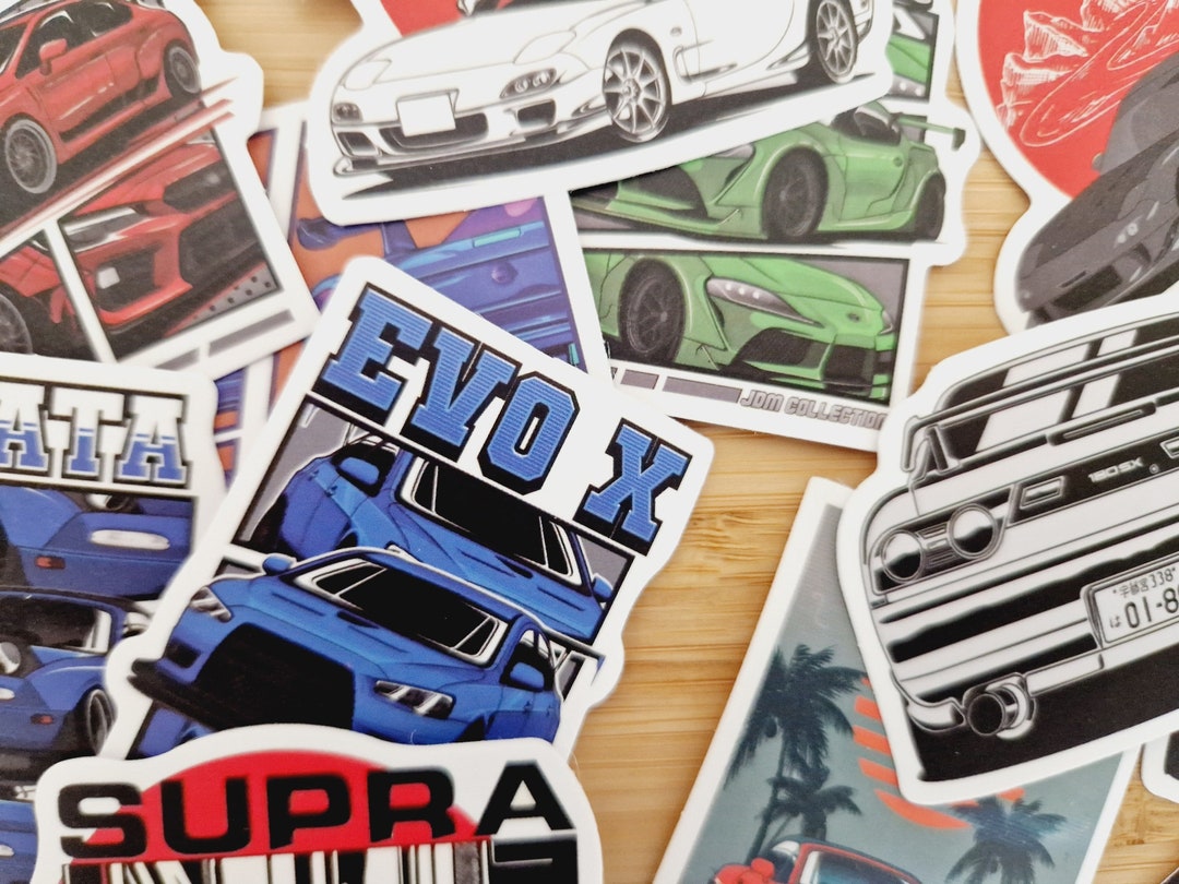50 Piece JDM Style Car Stickers Waterproof Stickers Pack Set | Car ...