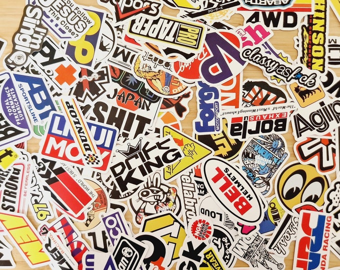 100 Piece JDM Stickers Cars DIY Decal Waterproof Stickers Pack Set ...