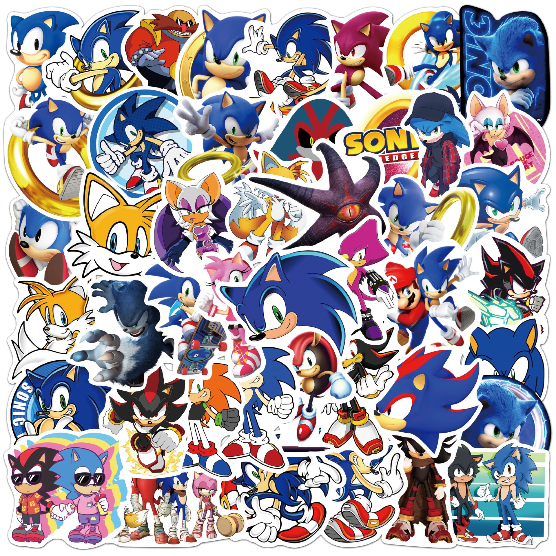 50 Piece Sonic the Hedgehog Sticker Pack Nintendo Sickers - Etsy UK