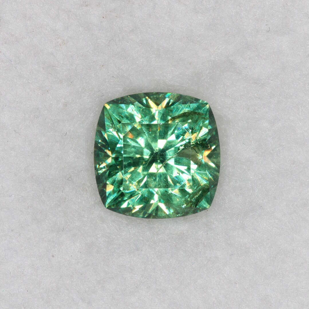 2.88 Carats Natural Rare Demantoid Garnet 7.8 X 7.8 Mm Cushion Shape ...