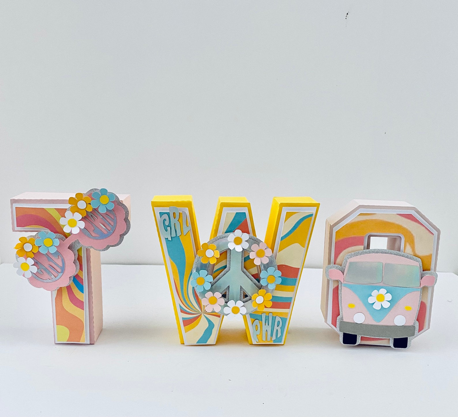 Groovy 3d Letters Groovy Letters Two Groovy Letters One - Etsy