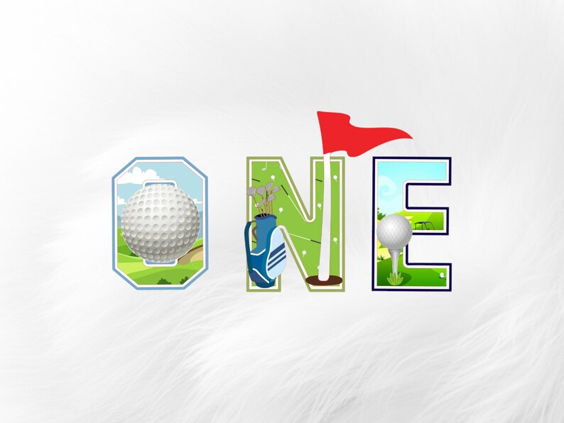 Hole in One First Birthday, Golf Letters, Hole in One Birthday, Golf ...