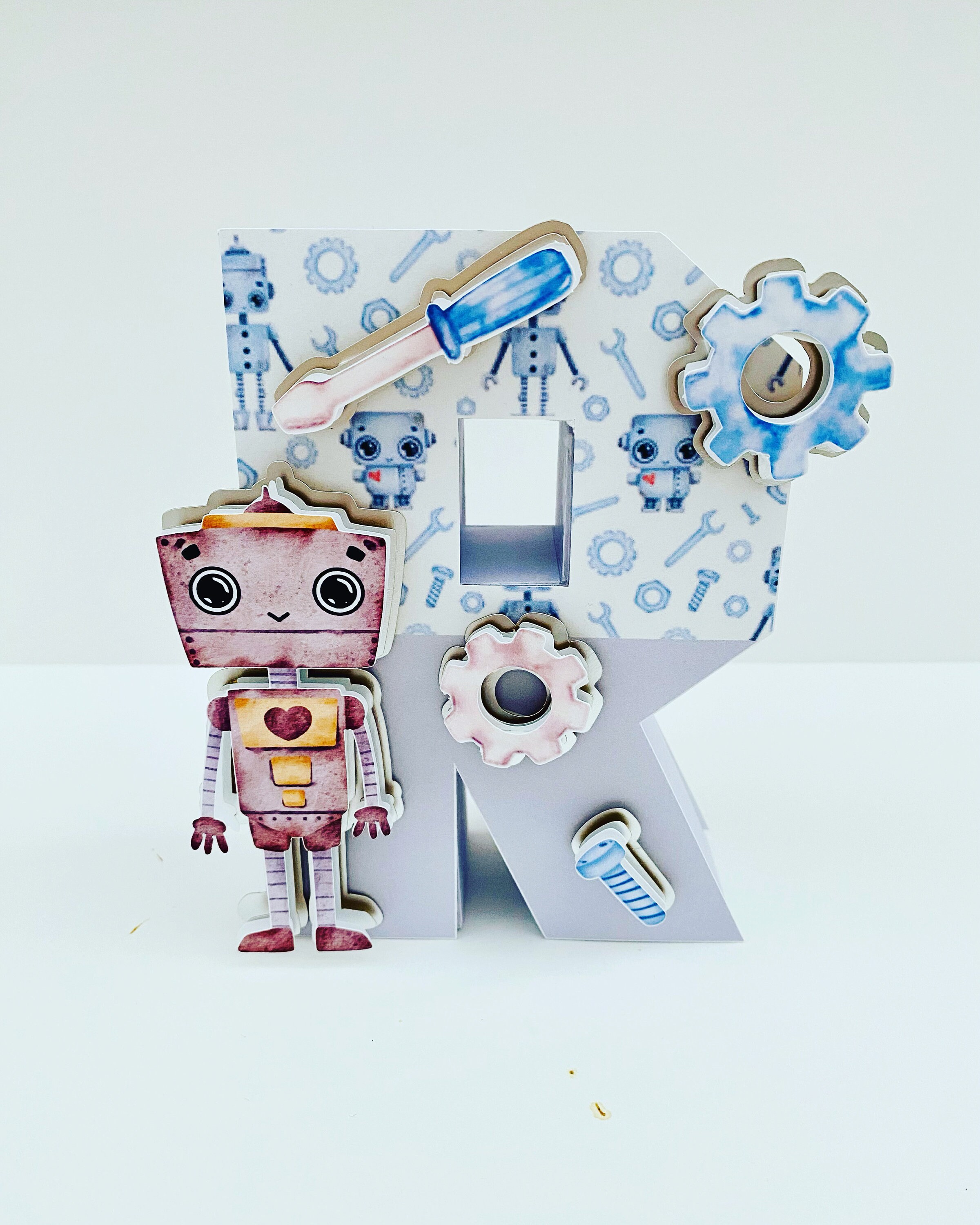 3d Letters Robot Letters Robot Party Robot Birthday Robot - Etsy