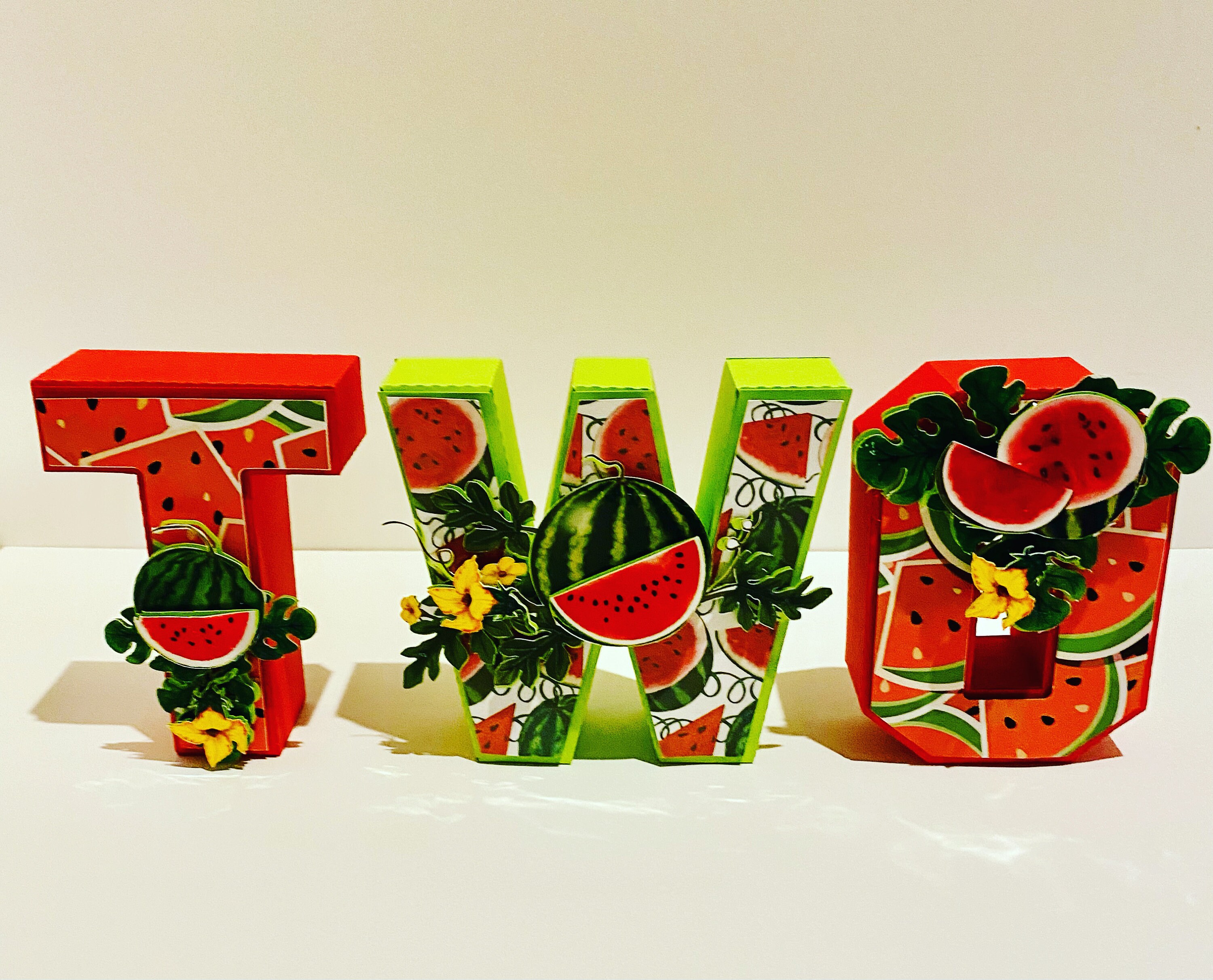 3d Letters, Red Watermelon, Two Sweet Party, One in a Melon Letters ...