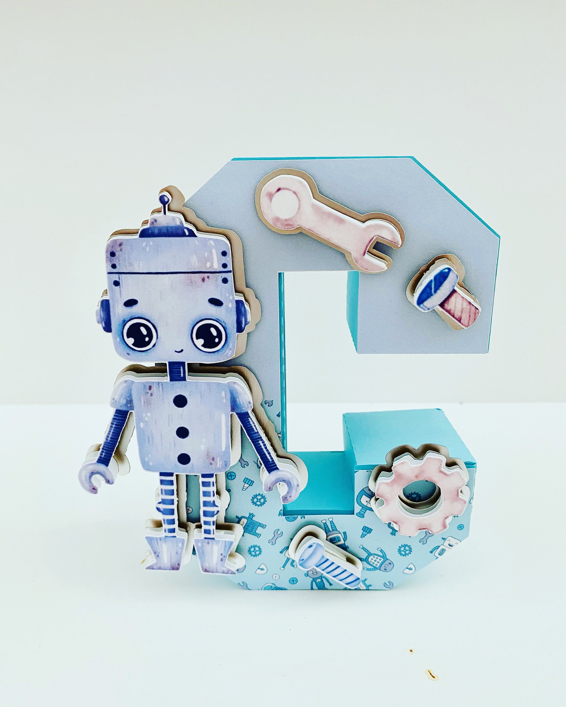 3d Letters Robot Letters Robot Party Robot Birthday Robot - Etsy