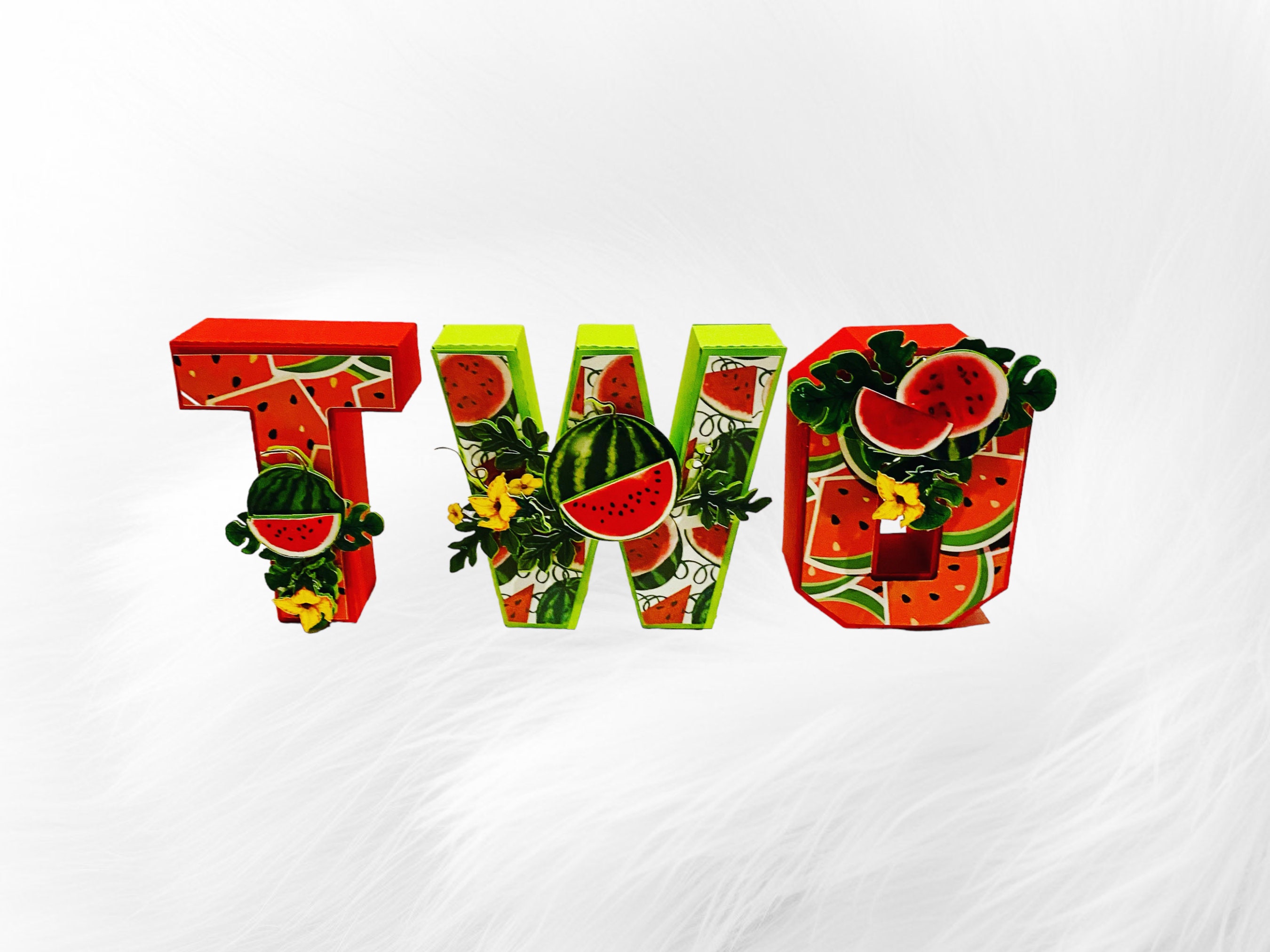 3d Letters, Red Watermelon, Two Sweet Party, One in a Melon Letters ...