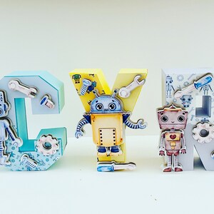 3d Letters, Robot Letters, Robot Party, Robot Birthday, Robot, Robot ...