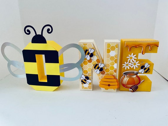 3D Bee Letters Bee Theme 3D Letters Bee 3D Letters Bumble - Etsy