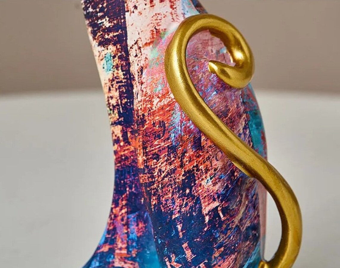 Decoration Cat Figurine Abstract Classical Style Pair of 2 - Etsy