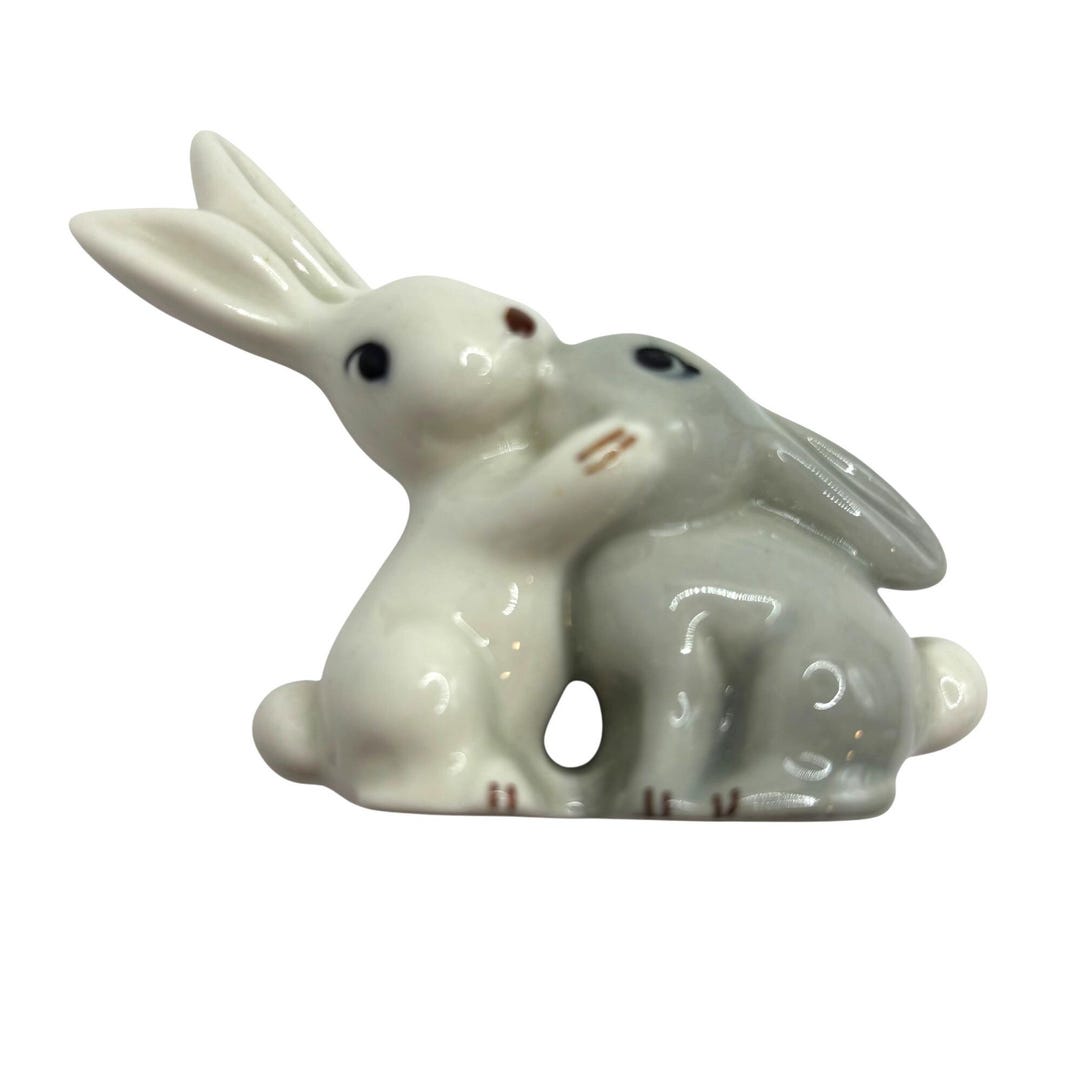 VTG Rare Wade England Kissing Bunnies Rabbits Porcelain Figurine ...