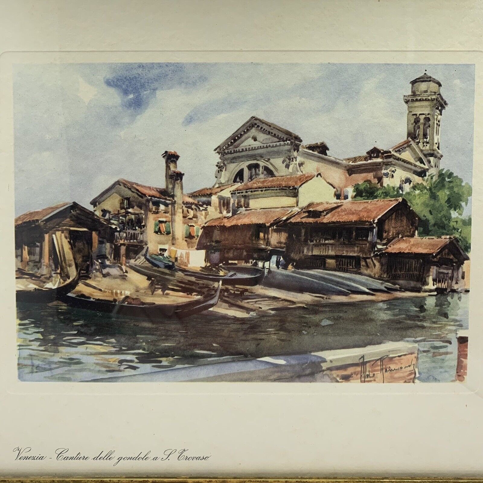 Vintage Aldo Raimondi Venezia Italy Framed Watercolor Art Print READ - Etsy