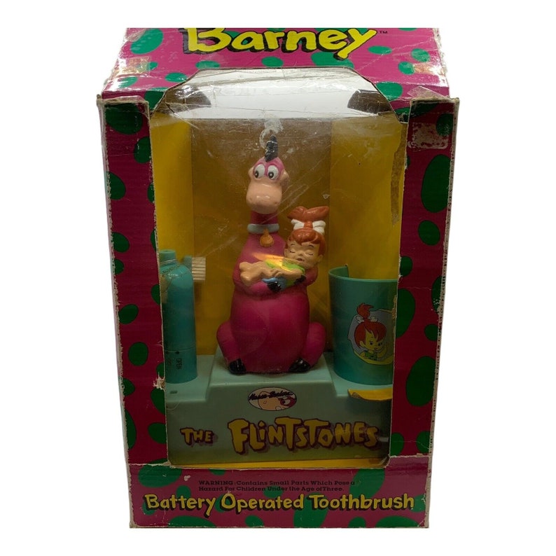Vintage Flintstones Dino Pebbles Battery Operated Toothbrush 1993 READ ...