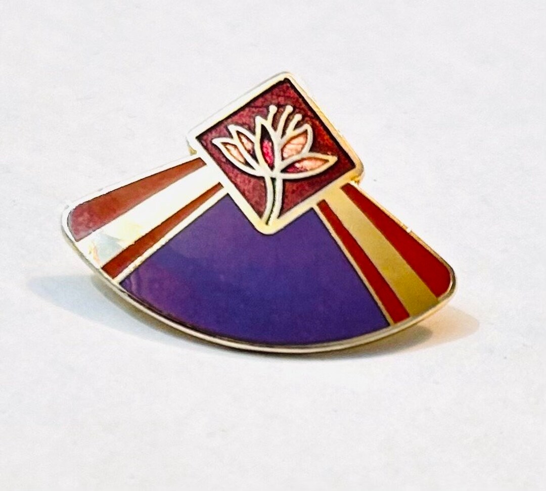 Laurel Burch WATER LILY SINGLE Replacement Stud Earring Purple Red and ...