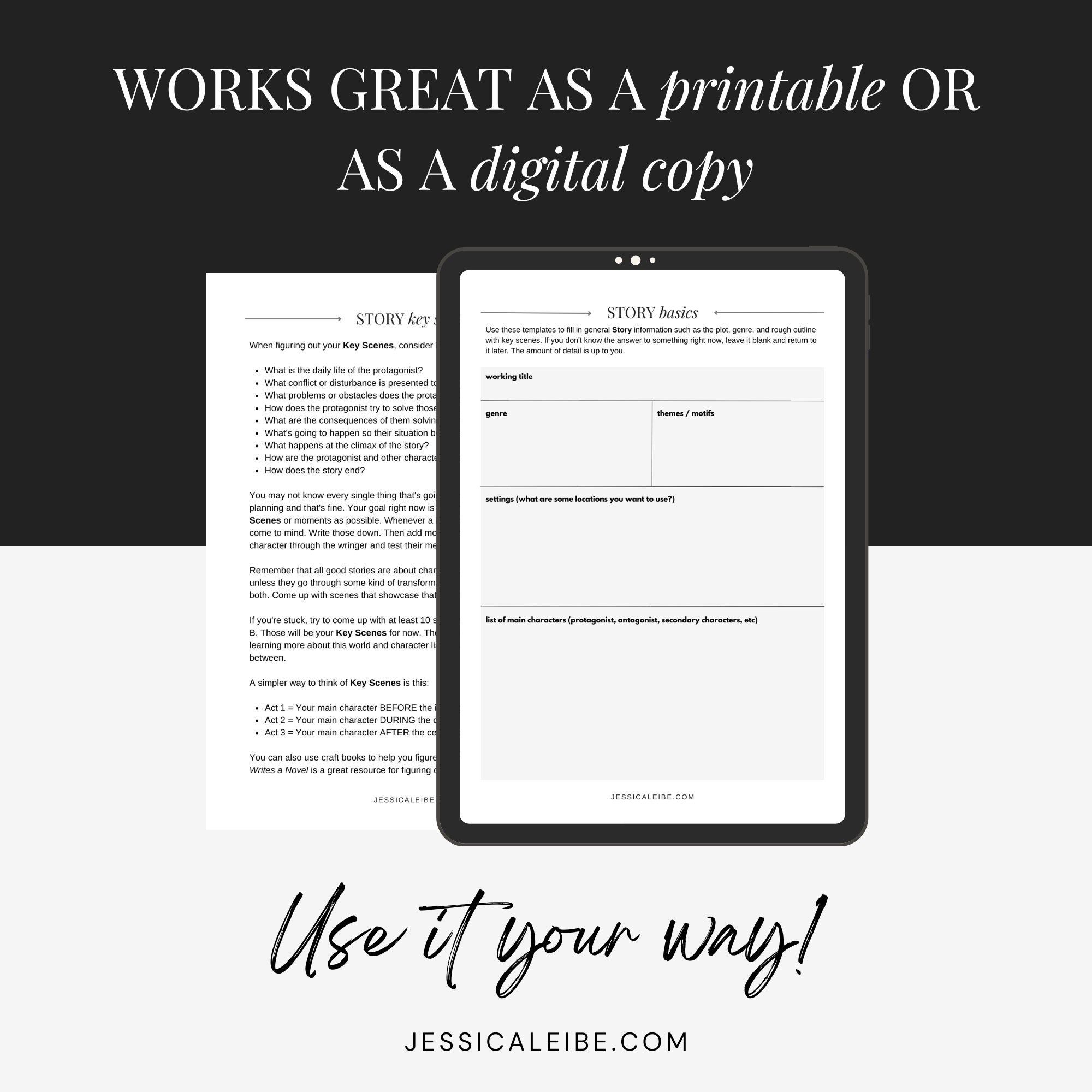 Printable Writing Workbook, Writing Resource, Simple Story Planning ...