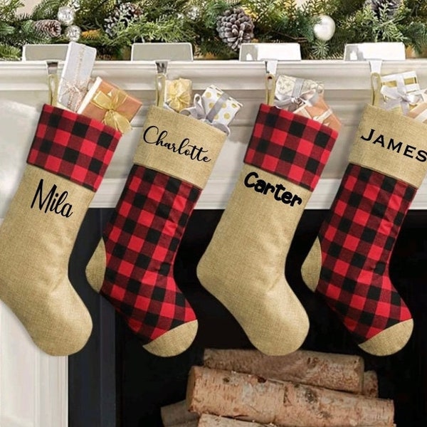 Plaid Stocking - Etsy