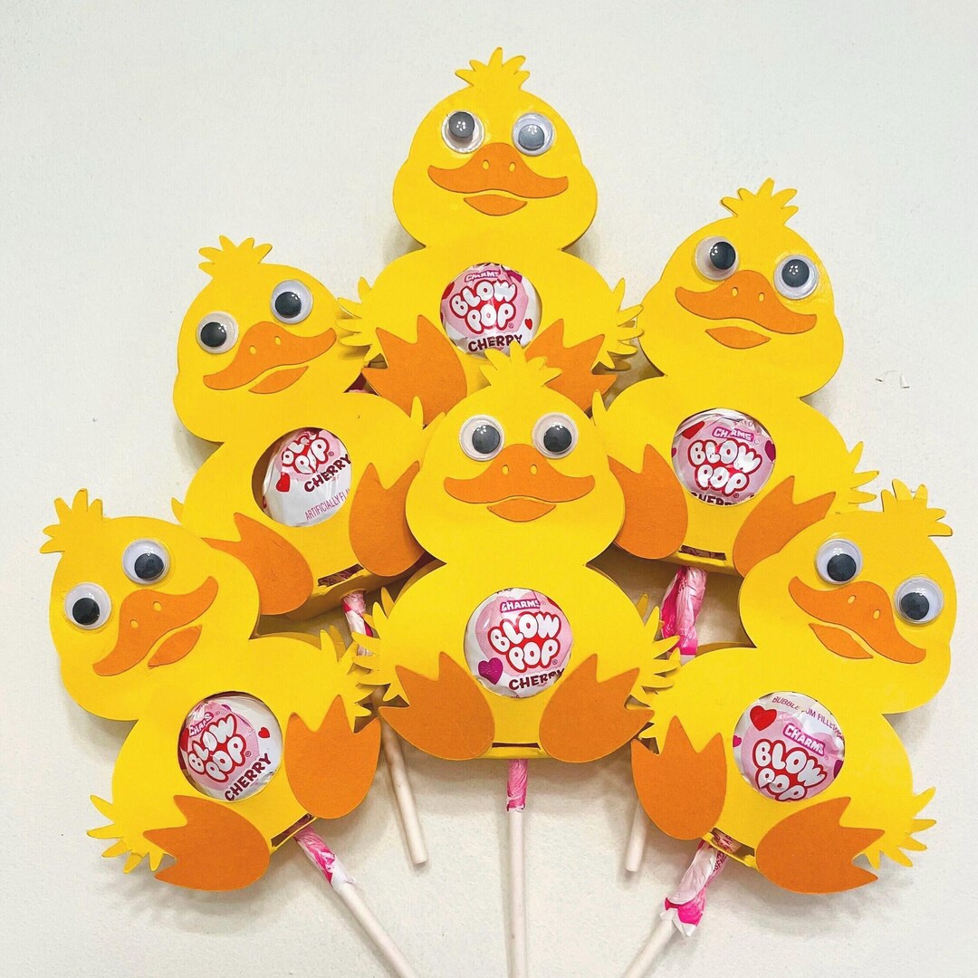 Easter Ducky Lollipop Holder,easter Basket Stuffer,easter Party Favor ...