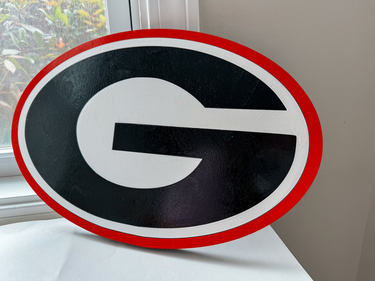 UGA Georgia Bulldogs Logo Wall Art, Natural Wood Grain Wall Hanging ...