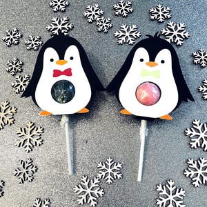 Christmas Penguin Lollipop: Holiday Party Favor, Stocking Stuffer - Etsy