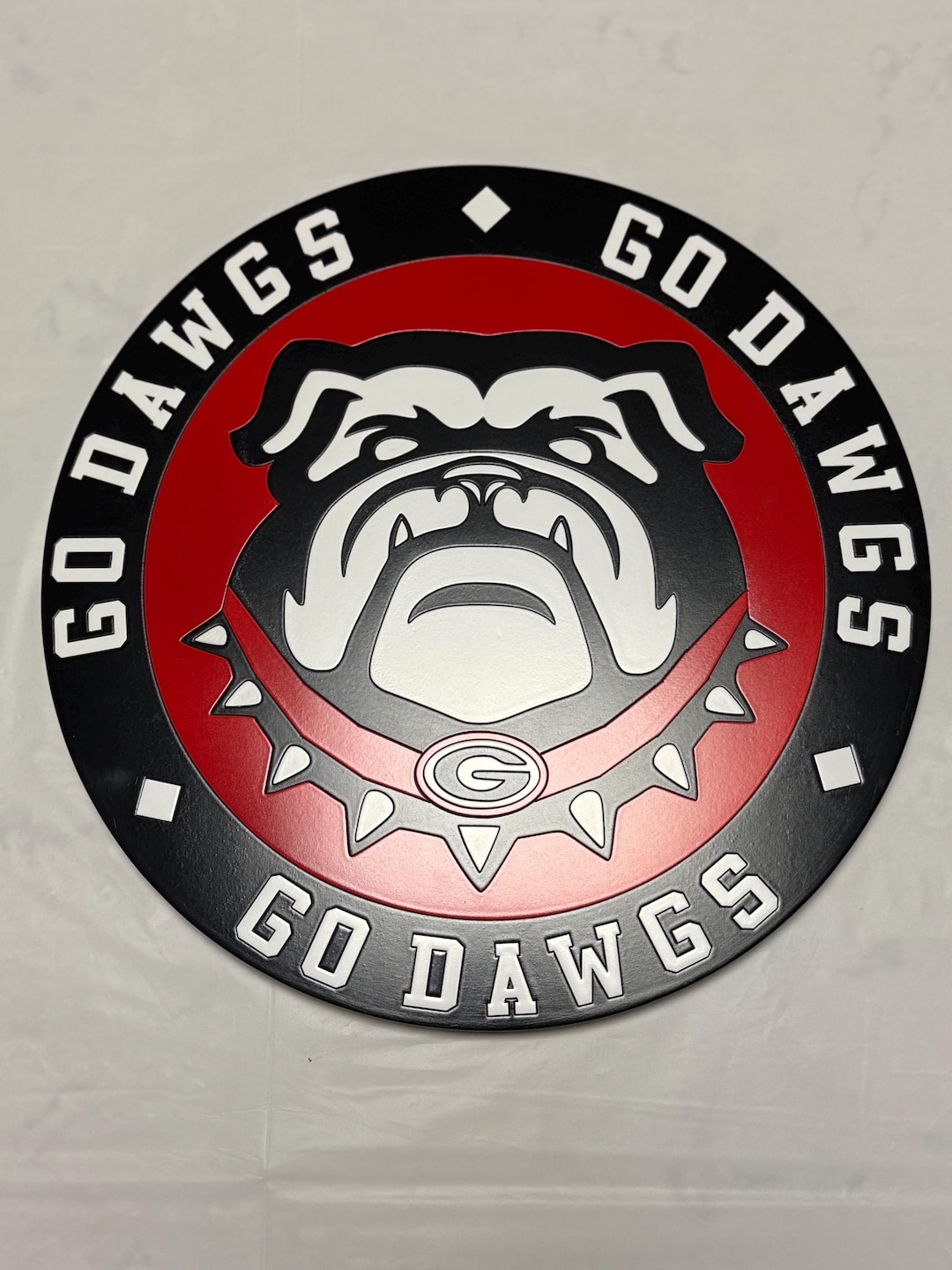 GO DAWGS 15 X 15 Handpainted Wood Sign, Man Cave Wall Art - Etsy