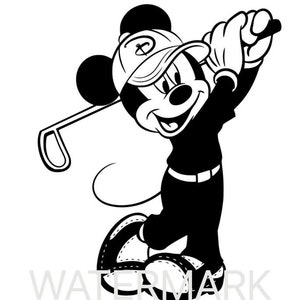Mickey Mouse Clip Art Golf - Etsy