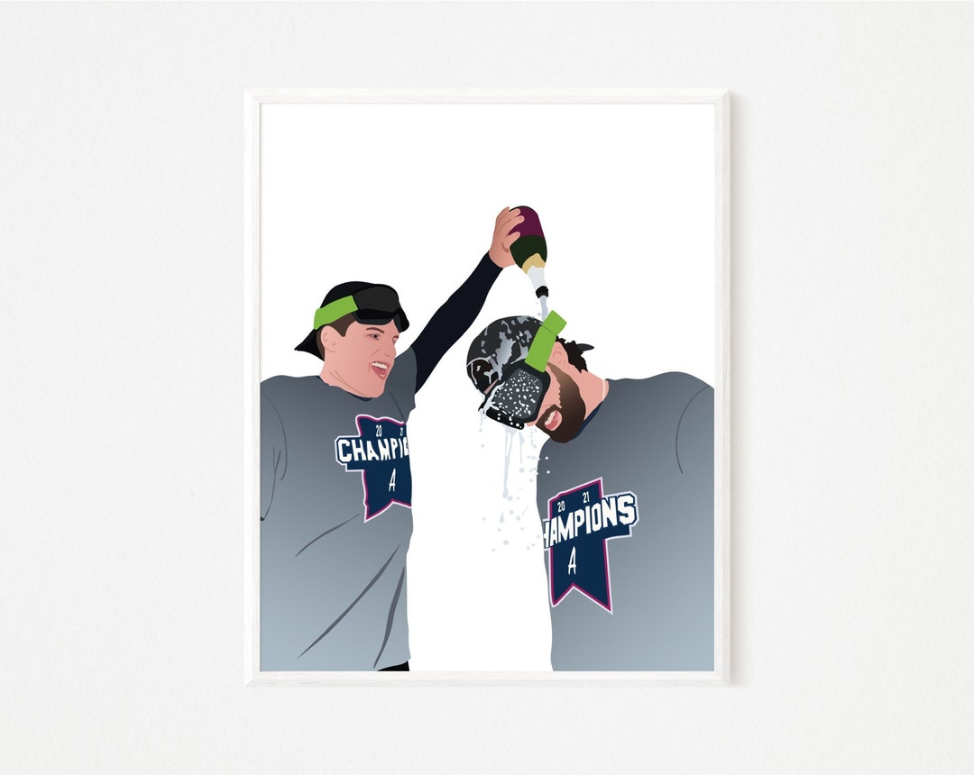 Atlanta Braves Boys Decor Dansby Swanson Austin Riley Art Atlanta ...