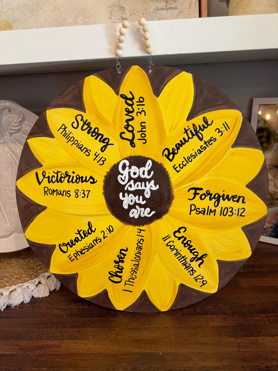 God Says You Are Verses Door Hanger - Etsy