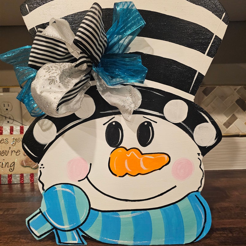 Snowman Door Decor - Etsy