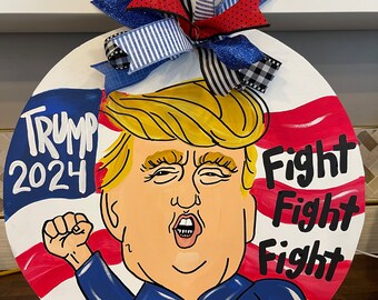 Trump 2024 Wooden Door Hanger - Etsy