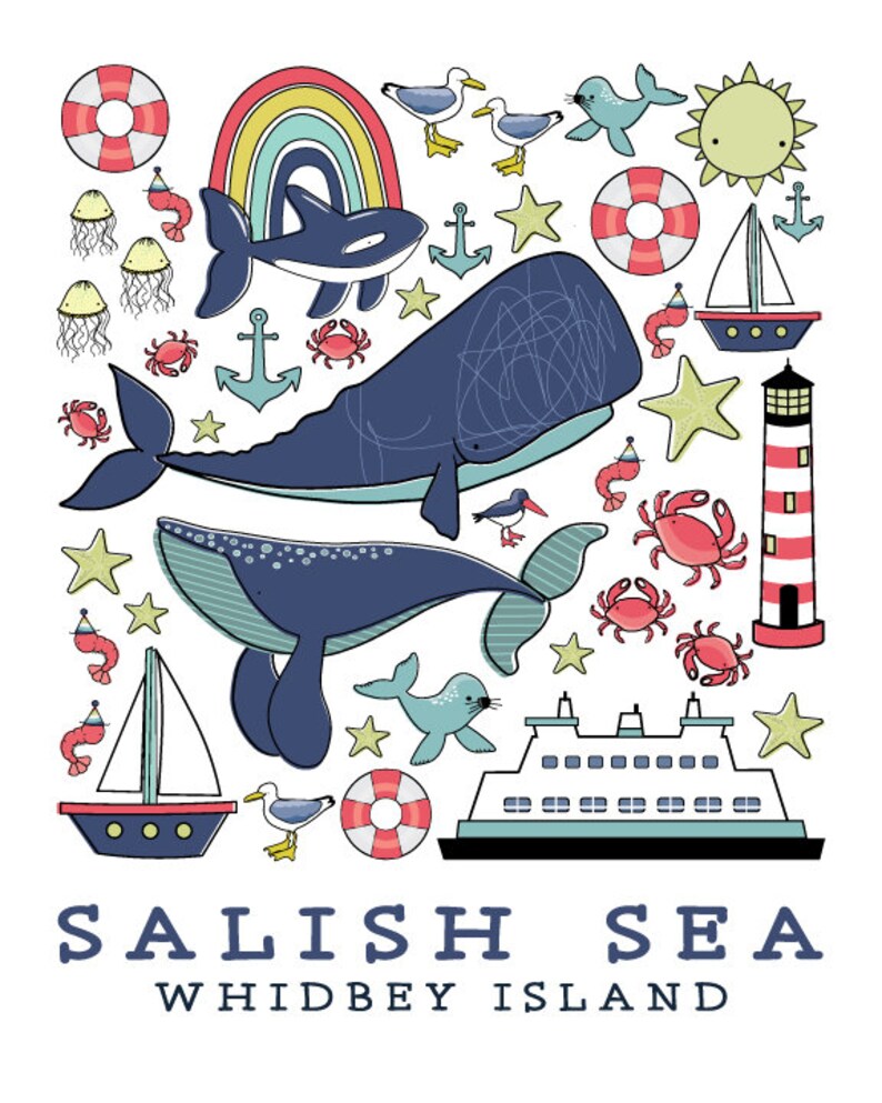 SALISH SEA Poster for Kids! - Etsy