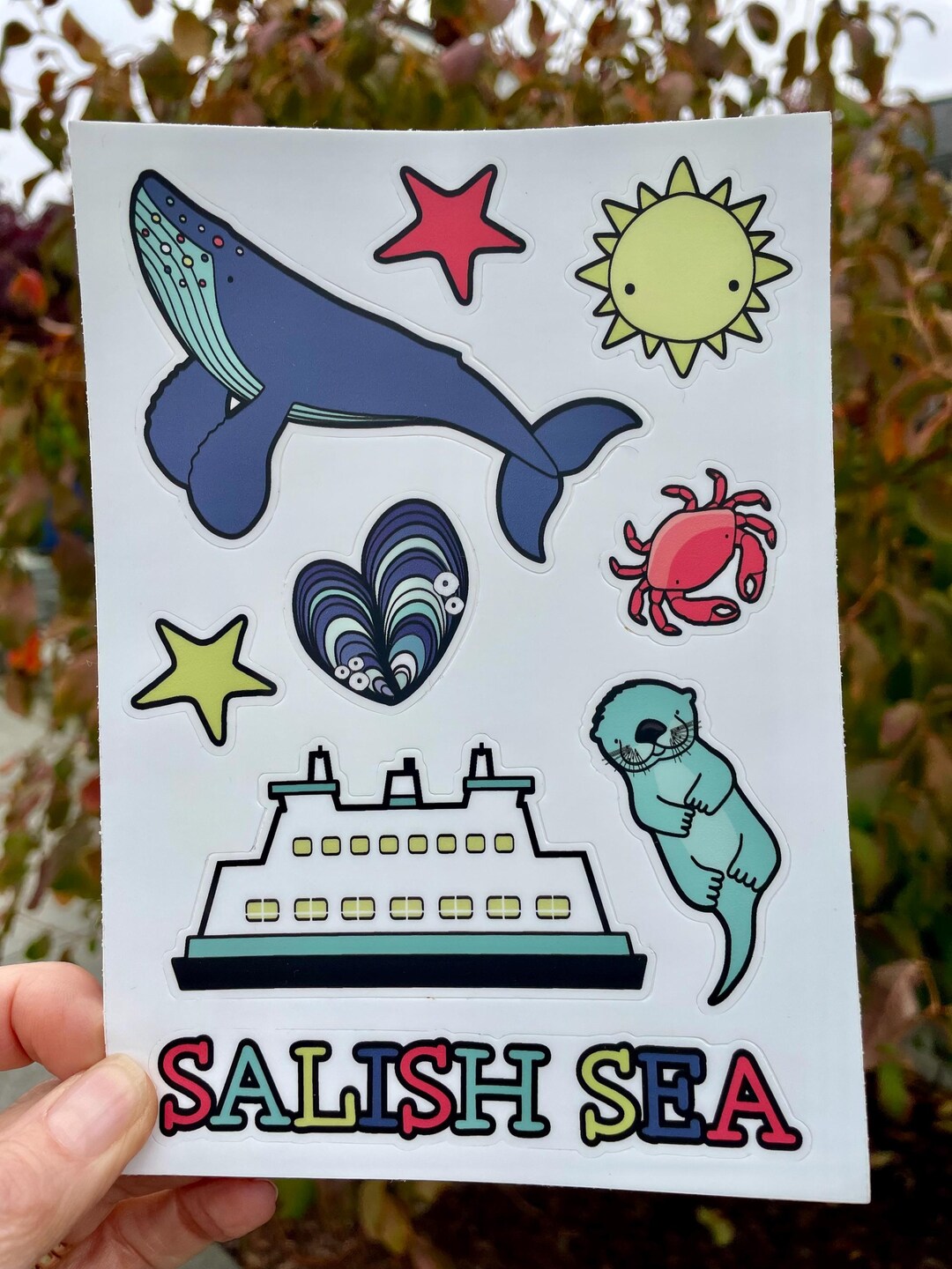 SALISH SEA Sticker Sheet 9 Stickers in ALL - Etsy