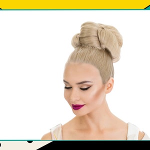 Faux Hair Bun Chignon Updo Wedding Bun Hairstyle Bun Hairpiece HARPER ...